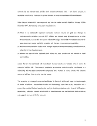 Why gold is different from other assets | PDF