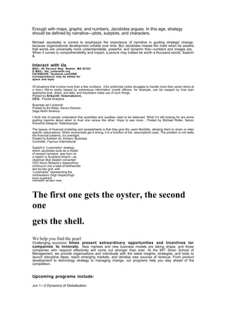 Why good spreadsheets make bad strategies | PDF