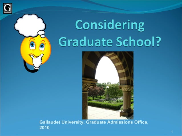 Why Gallaudet for Graduate School? | PPT