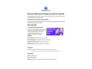 Discover Why Guest Posting is Crucial for Growth | PPT