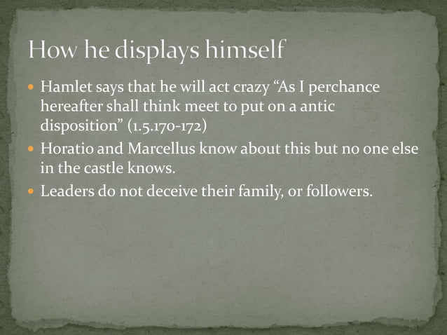 Why hamlet is a bad leader | PPTX
