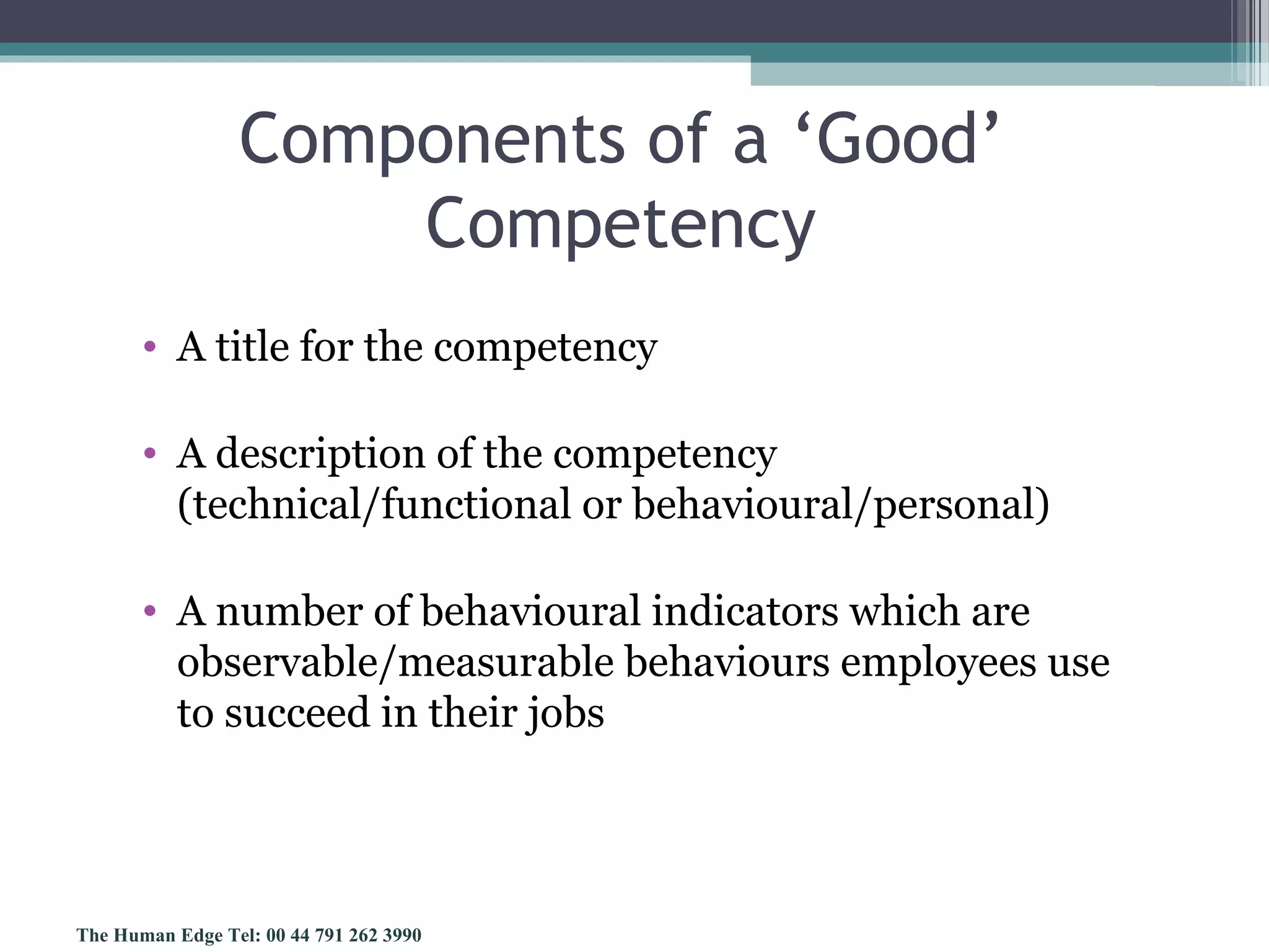 Why have a competency model | PPT