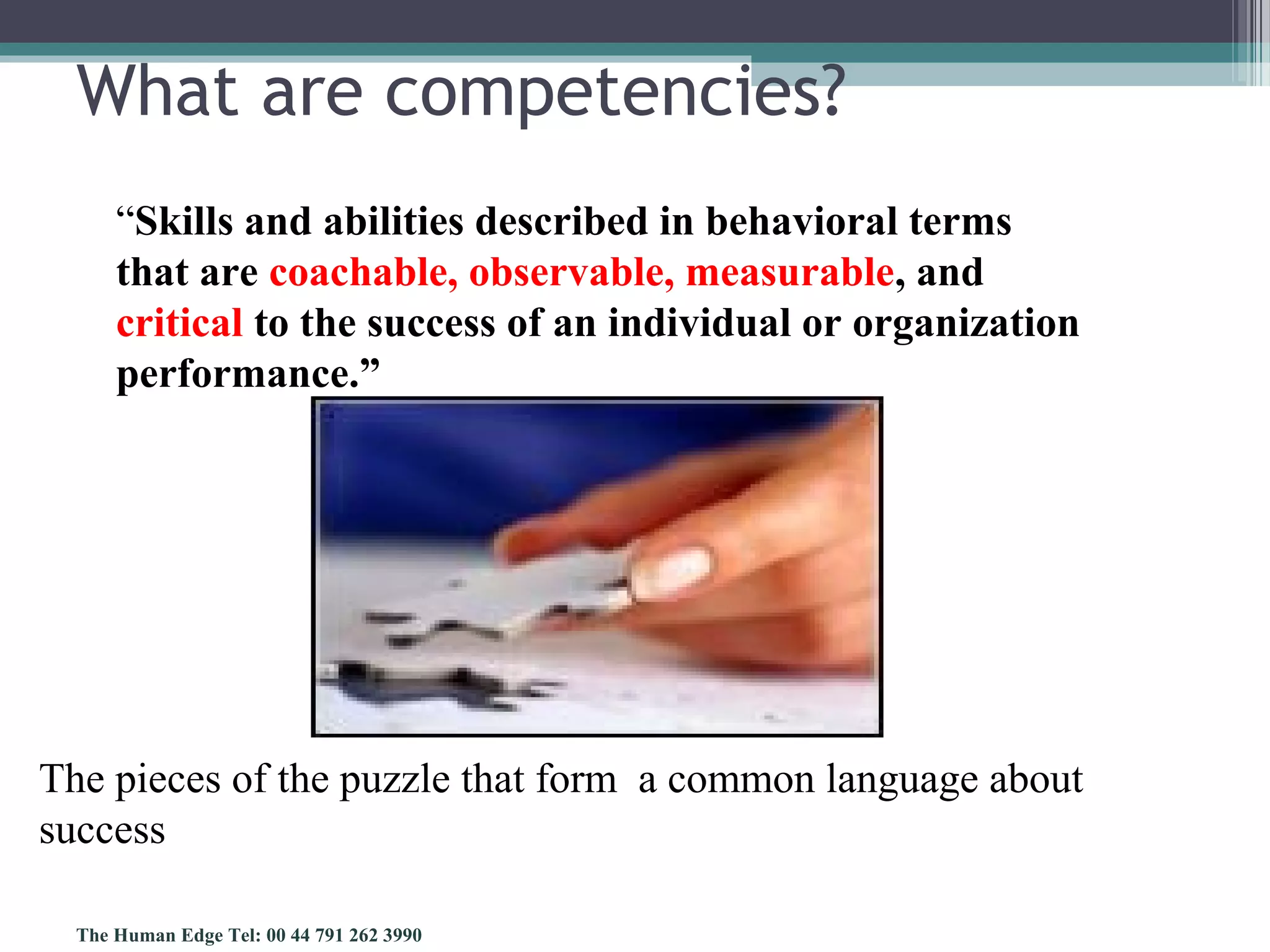 Why have a competency model | PPT