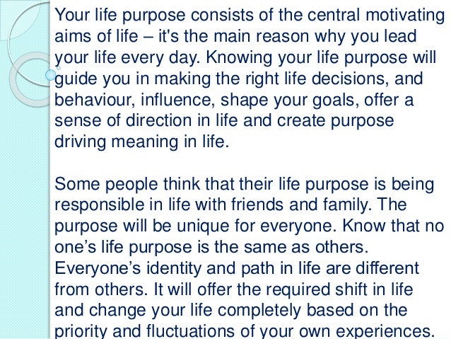 Why Having a Sense Of Purpose Driven Meaning In Life Is Important? | PPT