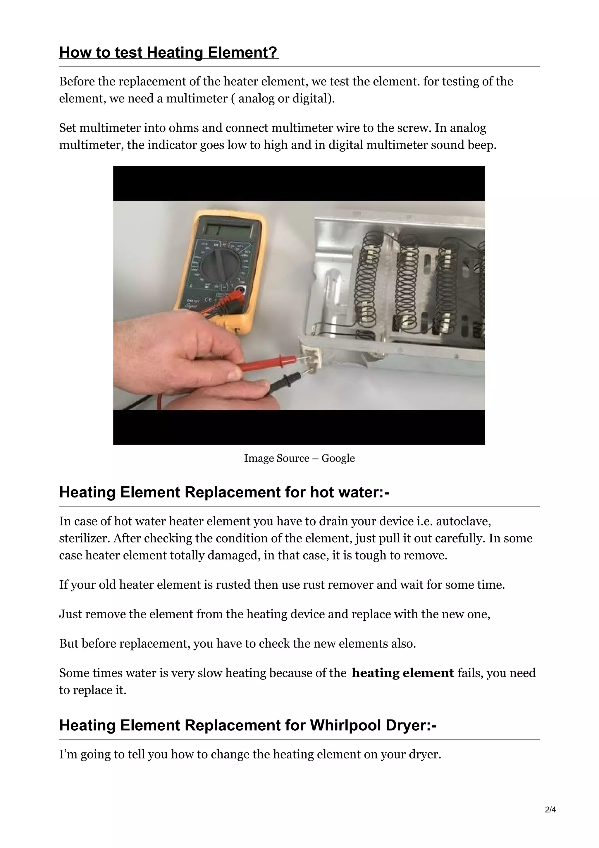 Why heating elements fails and how to fix it | PDF