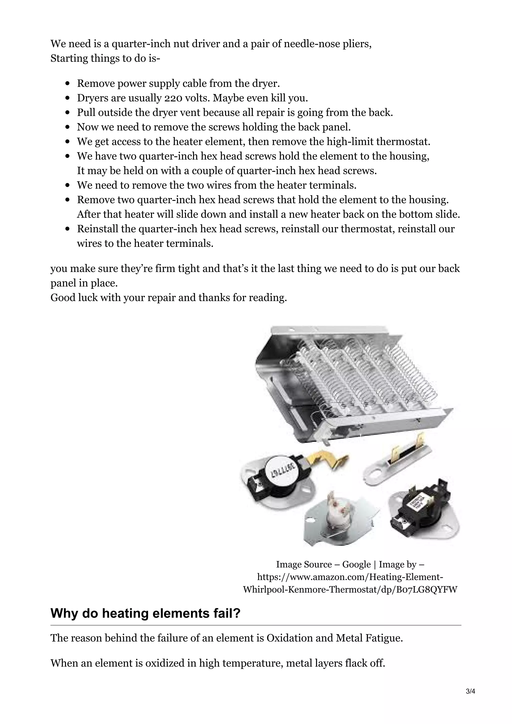 Why heating elements fails and how to fix it | PDF