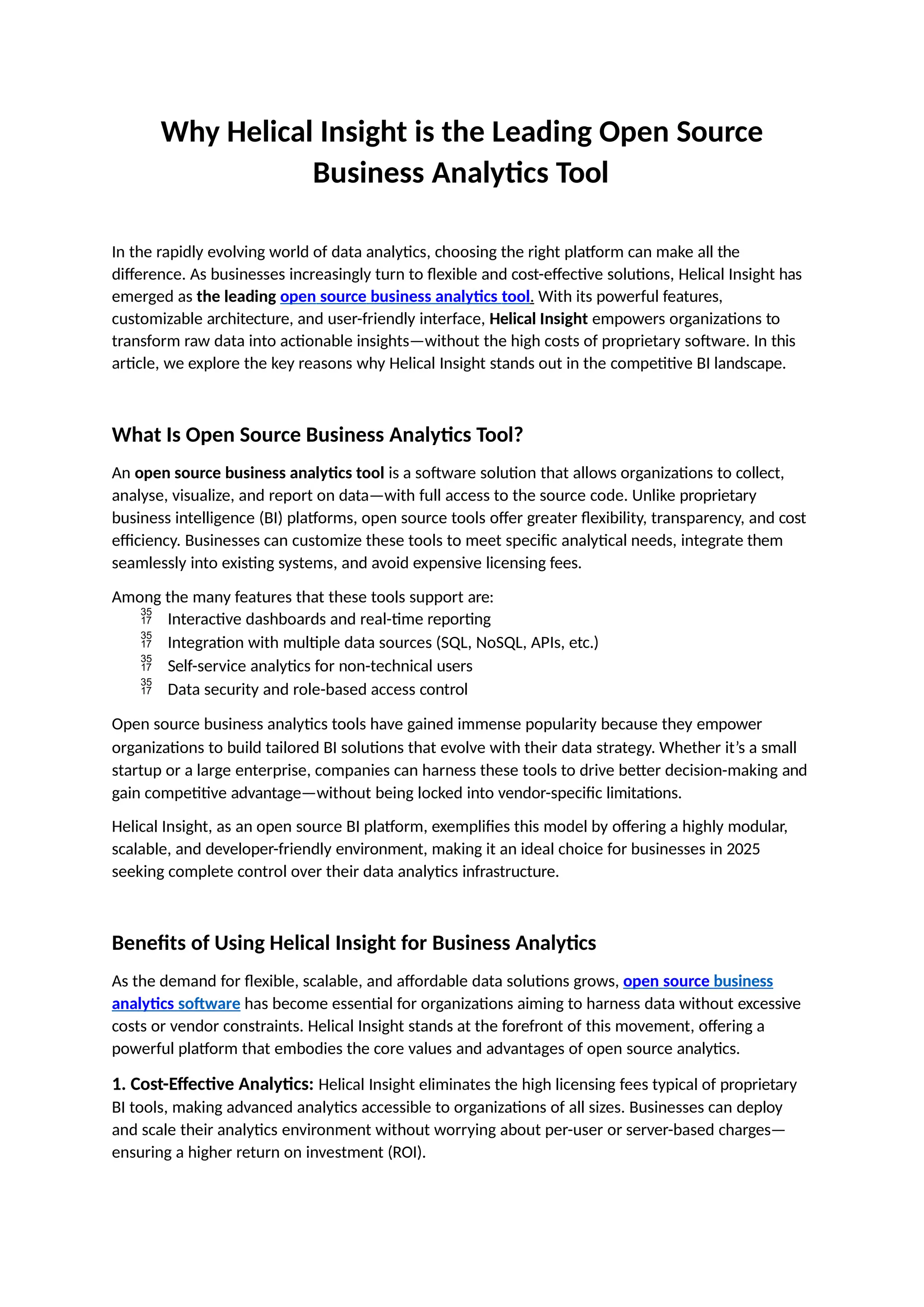 Why Helical Insight is the Leading Open Source Business Analytics Tool ...