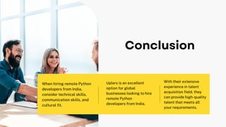 Why Hire Python Developers in India with Uplers | PPT