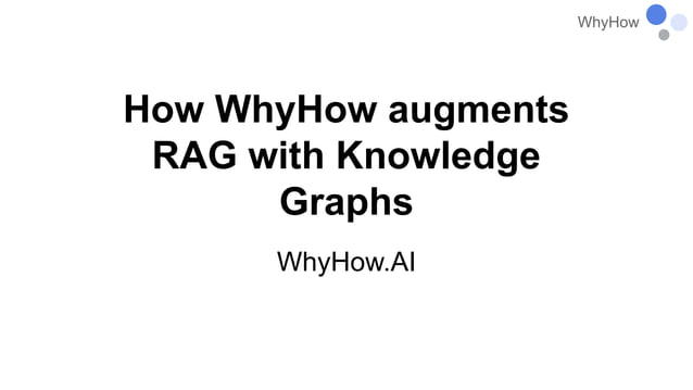 Knowledge Graphs in Retrieval Augmented Generation with WhyHow.AI