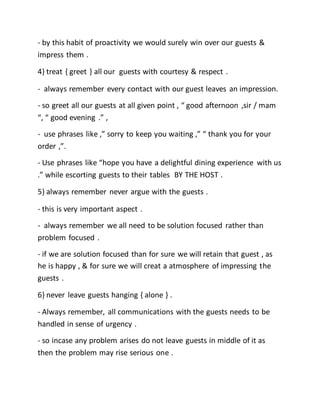 WHY & HOW TO DELIGHT OUR GUEST's. | DOCX