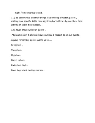WHY & HOW TO DELIGHT OUR GUEST's. | DOCX