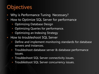 Why & how to optimize sql server for performance from design to query | PDF