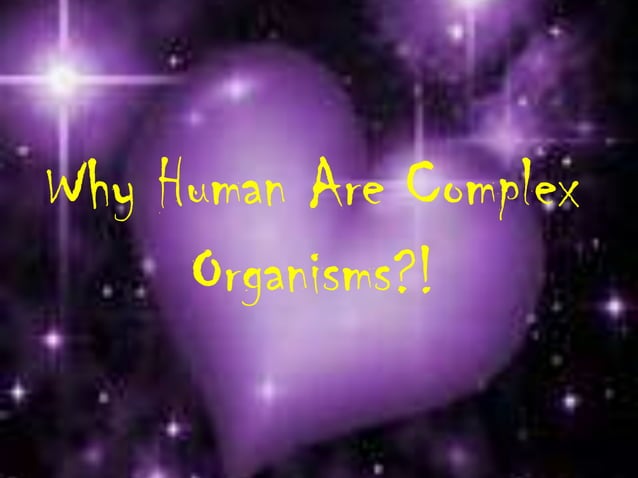 Why humans are complex organisms(1F) | PPT