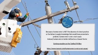 Why human error is not a root cause | PPT