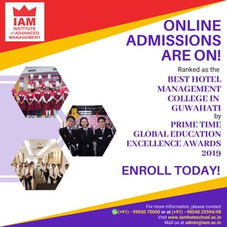 Why IAM - institute of Advanced Management - IAM Hotel Management College | PDF