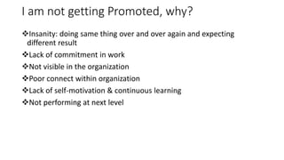 Why i am not getting promoted | PPTX | Resume Writing and Advice | Job ...