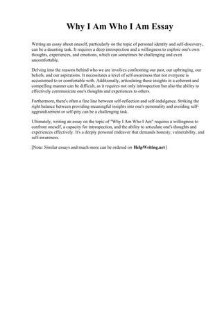 Why I Am Who I Am Essay.pdf