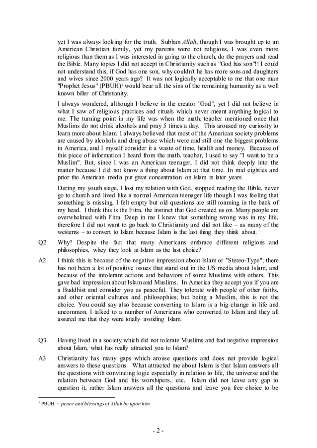 Why i converted to islam (embraced eslam) | PDF