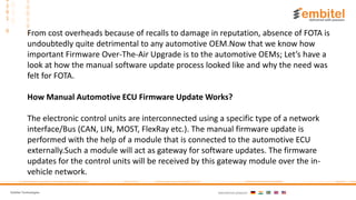 Why ignoring firmware over the-air (fota) updates in automotive ecu can ...