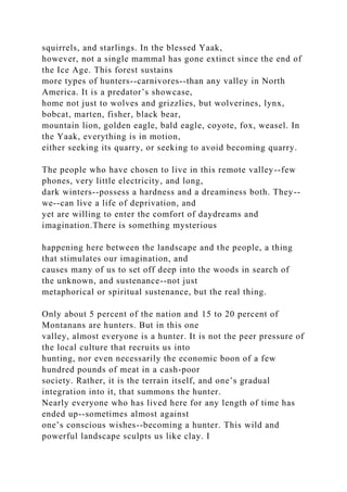 Why I Hunt by Rick Bass I was a hunter before I came.docx