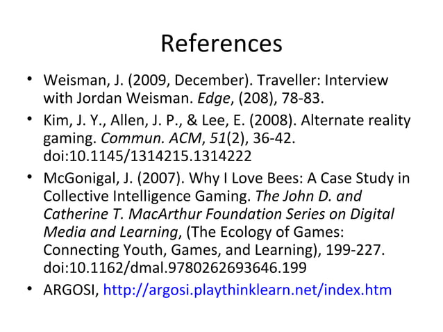 Why i love bees: ARG and collective intelligence | PPT