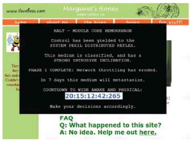 Why i love bees: ARG and collective intelligence | PPT