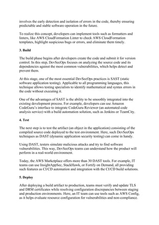 Why Implement DevSecOps with AWS? | The Enterprise World | PDF