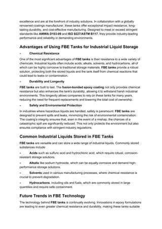 Why Industries Trust Fusion Bonded Epoxy (FBE) Tanks for Liquid Storage ...