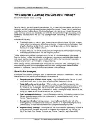 Why Integrate E Learning Into Corporate Training | PDF