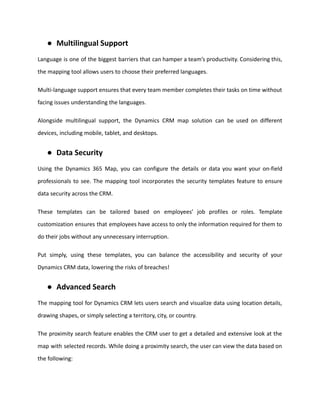 Why Integrate the Dynamics 365 Map in Your Manufacturing Firm’s CRM ...