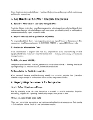Why Integrating CMMS and Asset Integrity Is the Future of Maintenance | PDF