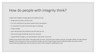 Why integrity at work matters | PPTX
