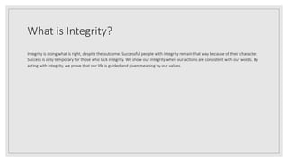 Why integrity at work matters | PPTX
