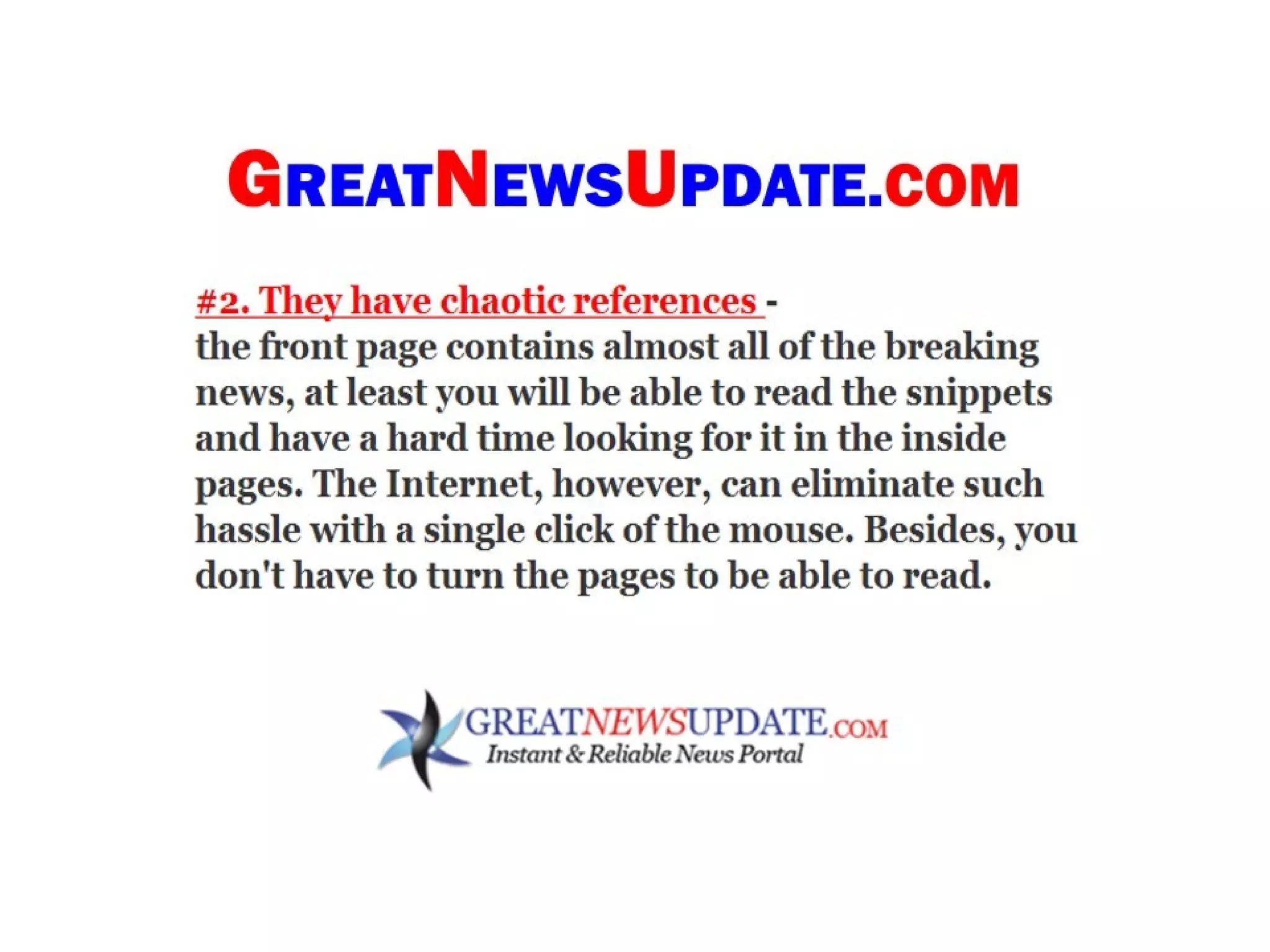 Why internet is better than newspaper | PPT