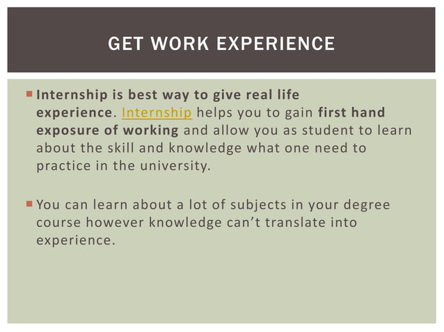 Why Internship is Important | PPT