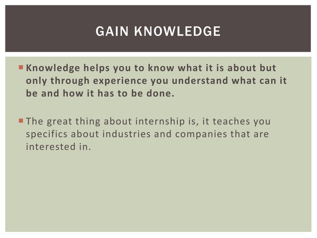 Why Internship is Important | PPT