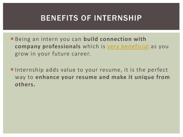 Why Internship is Important | PPT