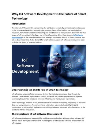 Why IoT Software Development is the Future of Smart Technology | PDF