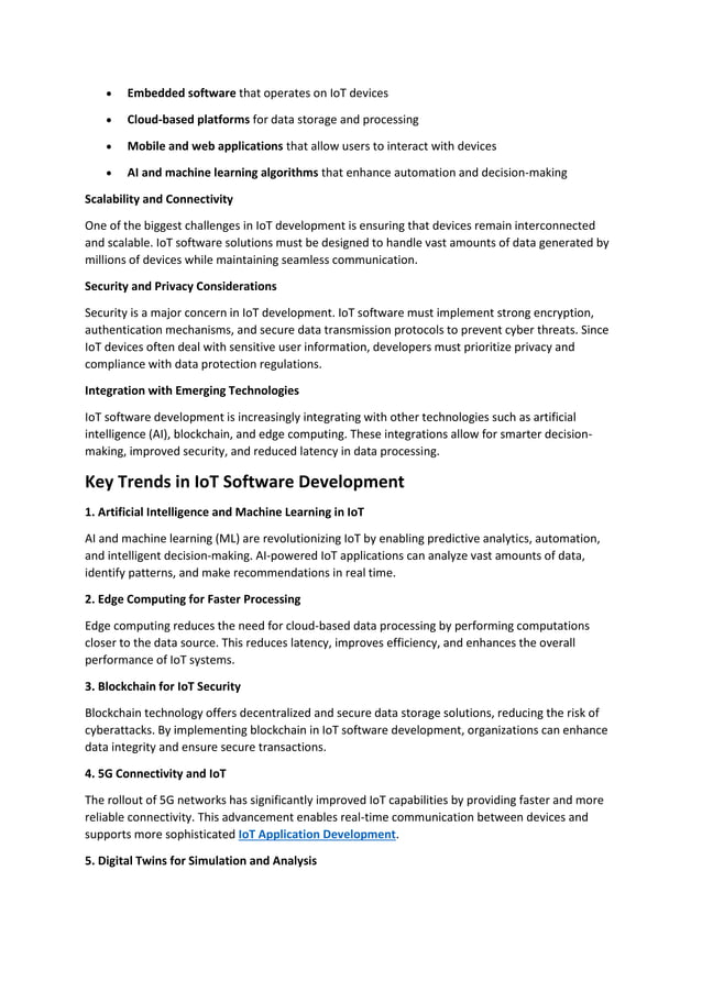Why IoT Software Development is the Future of Smart Technology | PDF