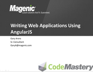 AngularJS - What is it & Why is it awesome ? (with demos) | PPT