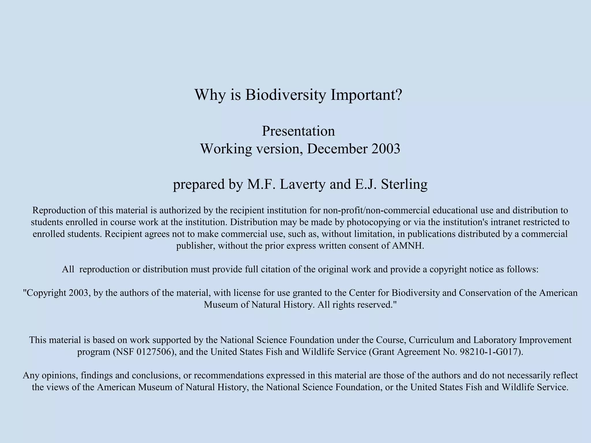 Why is biodiversity important | PPT