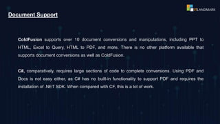 Why is cold fusion better than c# | PPT