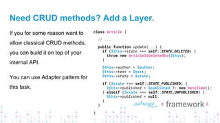 Why is crud a bad idea - focus on real scenarios | PPT