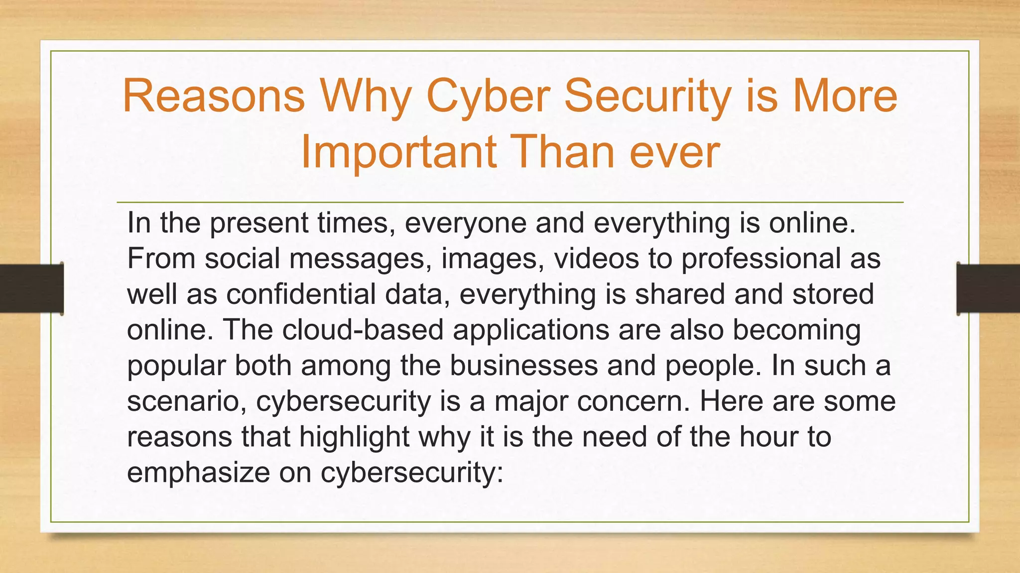 Why is Cyber Security Important - Importance of Cyber Security ...