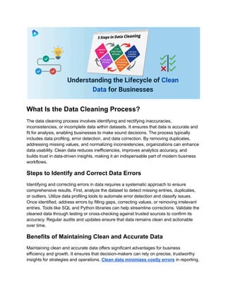 How Data Cleaning Enhances Decision-Making for Businesses | PDF