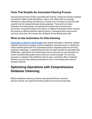 How Data Cleaning Enhances Decision-Making for Businesses | PDF