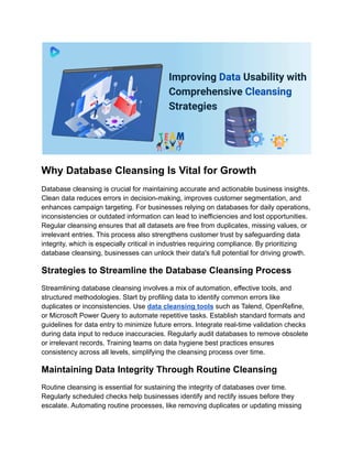 How Data Cleaning Enhances Decision-Making for Businesses | PDF