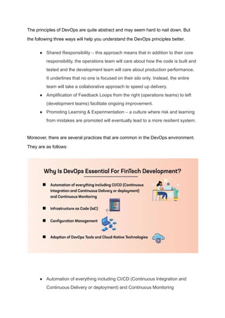 Why is dev ops essential for fintech development | PDF