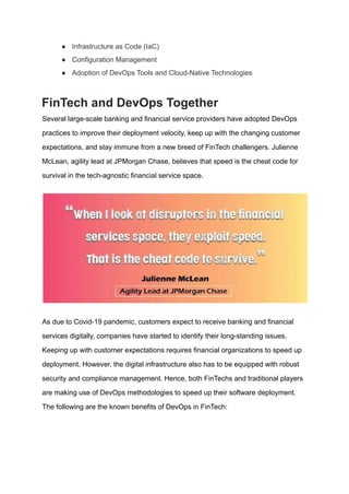 Why is dev ops essential for fintech development | PDF