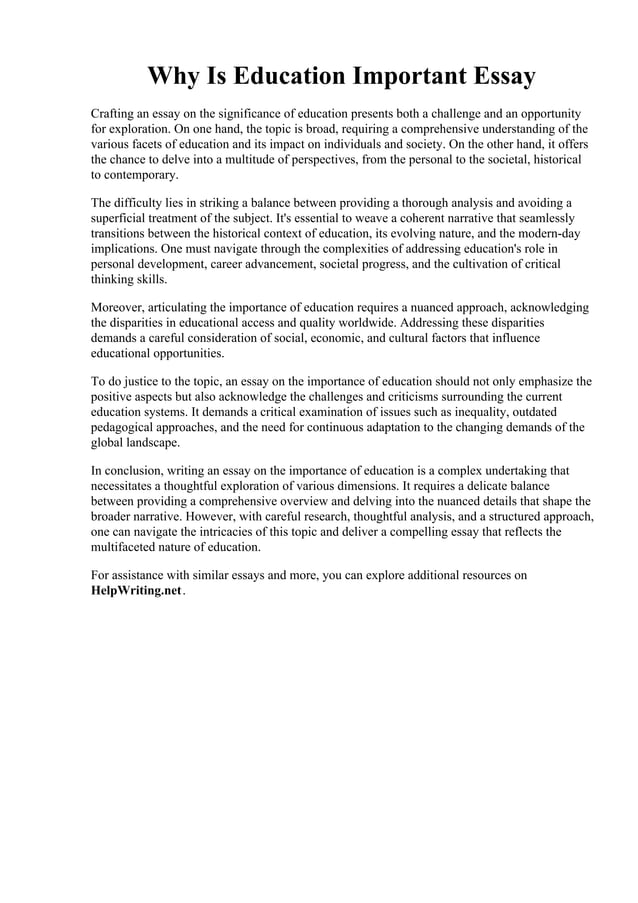 Why Is Education Important Essay.pdf